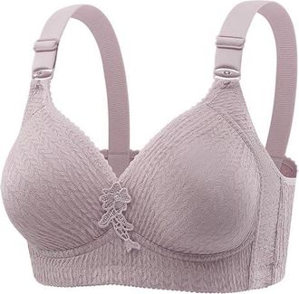 Generic 2026 Soutien-gorge pour femme Jacquard respirant et confortable sans anneau en acier fin Dos non r&eacute;glable, violet, 72