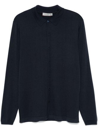 Canali chemise en maille fine - Bleu