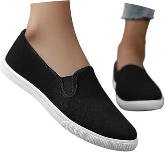 Generic Chaussures d&eacute;t&eacute; l&eacute;g&egrave;res en toile pour femme - Chaussures plates confortables - Semelle ext&eacute;rieure l&eacute;g&egrave;re - Chaussures de randonn&eacute;e respirantes - Chaus
