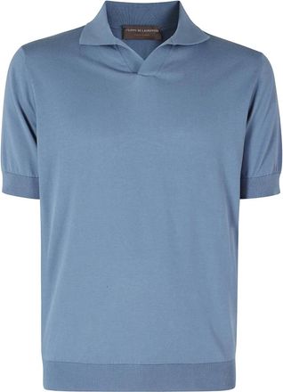 FILIPPO DE LAURENTIIS Homme, Tops, Bleu, Taille: L Skipper Polo