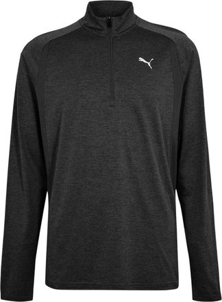 Puma Performance Oberteil f&uuml;r Herren, mit kurzem Rei&szlig;verschluss, Ma&szlig;geschneidert, Lang&auml;rmlig (Holzkohle)