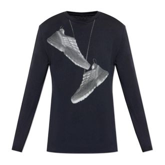 Maison Margiela Homme, Tops, Noir, Taille: S Haut à Manches Longues