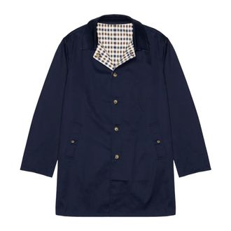 Aquascutum Archival Reversible Mid Coat - - Coats - Herren - Blau - 2XL