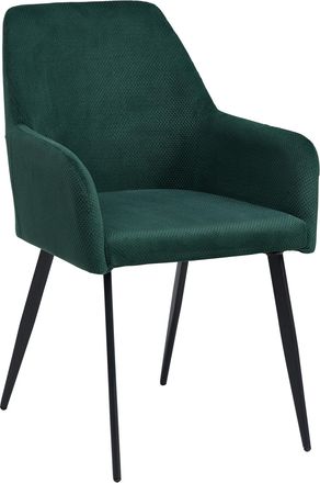 MID.YOU Mid.you Armlehnstuhl, Gr&uuml;n, Schwarz, Metall, Textil, eckig, 56x87x60 cm, Esszimmer, St&uuml;hle, Esszimmerst&uuml;hle, Armlehnenst&uuml;hle