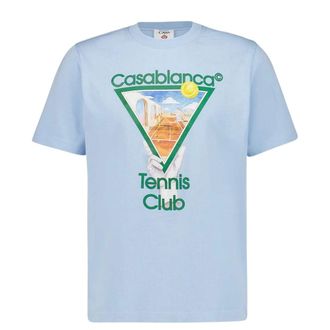 Casablanca Metaphysisches Tennis-icon Blaues T-shirt