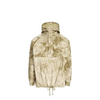 H&eacute;las. Blouson col montant en coton m&eacute;lang&eacute;