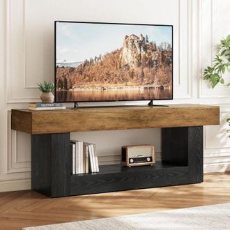 Tribesigns Tribesigns,Meuble TV, &eacute;tag&egrave;re TV de 160 cm pour t&eacute;l&eacute;viseurs jusqu&agrave; 70 Pouces, Support TV avec Base en U et Compartiment de Rangement Ouvert, Salle &agrave;