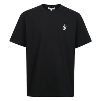 J.W.Anderson Kurz&auml;rmeliges T-Shirt mit Logo-Stickerei - - Tops - Herren - Schwarzk - S