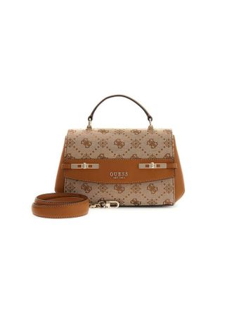 Guess Womens Top Handle Bag Latte Logo Polyester - Top-Handle-Bags