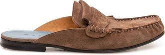 Marni Homme, Chaussures, Brun, Taille: 41 EU Sabot en daim avec garniture &agrave; franges