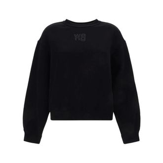 Alexander Wang Femme, Sweatshirts et sweats &agrave; capuche, Noir, Taille: 36 FR Essential Terry SweaT-shirt