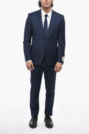 Corneliani CC COLLECTION Anzug mit zwei Kn&ouml;pfen aus reiner Schurwolle mit Pattentaschen Corneliani