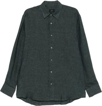 Brioni Homme, Chemises, Vert, Taille: XL Chemise boutonn&eacute;e