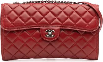 Chanel Hobo Bags - Medium Quilted Lambskin Citizen Flap - Gr. unisize - in Rot - für Damen