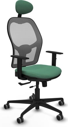 Piqueras y Crespo Stuhl mit Armlehnen Jorquera, h&ouml;henverstellbarer Lendenwirbelst&uuml;tze und festem Kopfteil, ausgestattet mit Syncro/Traslack und eingespritztem Schaum. M