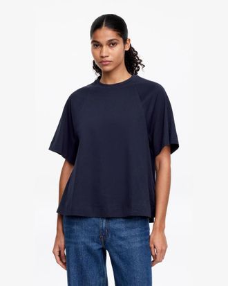 Arket Baumwoll-T-Shirt In A-Linie -Blau