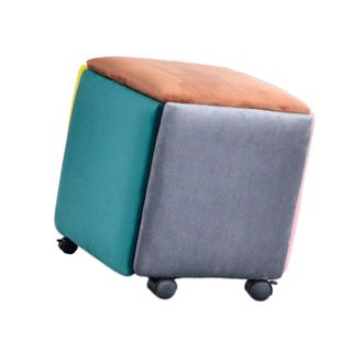 Generic 5-in-1-stapelbare quadratische Ottoman-Hocker, Kombinationssitze for kleine R&auml;ume, for die Nutzung im Spielzimmer, im Lernb&uuml;ro, im Innenhof, im Garten