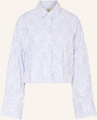Y.A.S. Cropped-Hemdbluse blau
