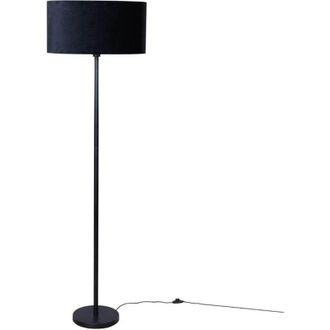 QAZQA Simplo shade - Lampadaire avec Abat-Jour - 1 lumi&egrave;re - h 1700 mm - Noir et Or - Moderne, Classique/Antique - &eacute;clairage int&eacute;rieur - Salon i Chambre i