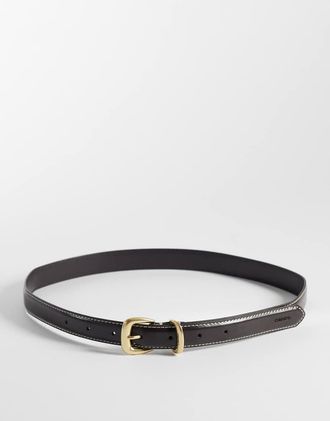 Calvin Klein Ceinture contrastante 25mm - Noir