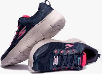 Skechers Womens GO Walk Flex Caley, Navy Synthetic Coral Trim, 37 EU