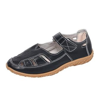 Generic Sandales d&eacute;t&eacute; plates &agrave; bout ferm&eacute; pour femme 2025 - Confortables avec chaussures plates d&eacute;contract&eacute;es et ajour&eacute;es - Sandales habill&eacute;es tendance - Sand