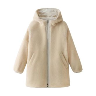 Woolrich Wendbarer Teddy Parka - - Jackets - Damen - Beige - M