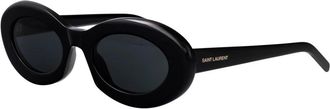 Saint Laurent Oval Sonnenbrille - - Accessories - unisex - Schwarzk - 52 MM