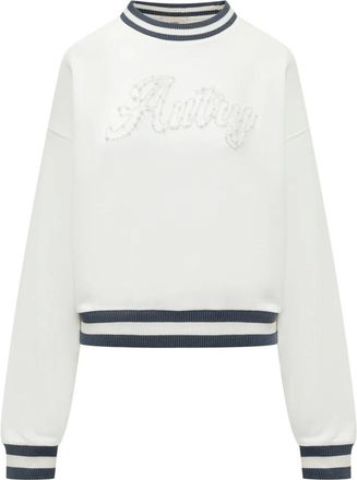 Autry Femme, Sweatshirts et sweats &agrave; capuche, Blanc, Taille: 42 FR Cropped SweaT-shirt