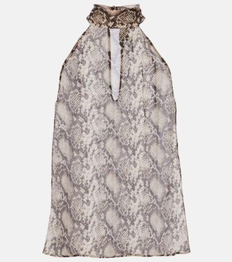 Nili Lotan Bedrucktes Top Alla aus Seide