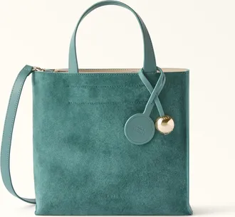 Furla Divide It Tote-bag S Toni Edera Green Gr&uuml;n Wildleder + Sidney-kalbsleder Damen