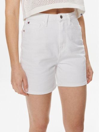 Tommy Hilfiger Jeansshorts WW0WW41321 Wei&szlig; Regular Fit