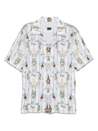 Camilla Hemd aus Leinen - Blau