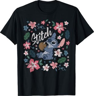 Disney Lilo & Stitch Floral Portrait T-Shirt