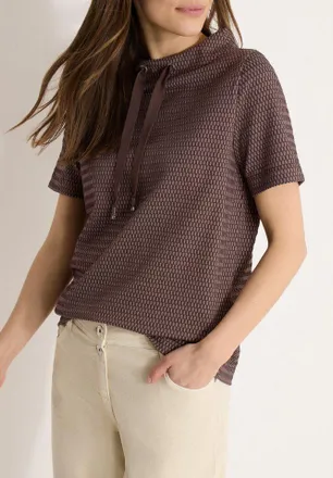 Cecil Kurzarmshirt in Two-Tone-Optik