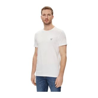 Guess Homme, Tops, Blanc, Taille: S T-shirt en coton stretch - Blanc