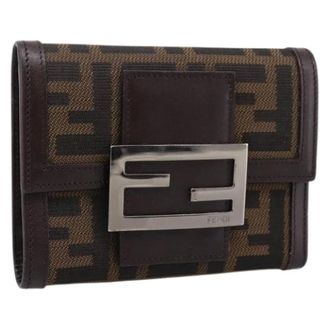 Fendi Portefeuille Trifold Pre-owned - Femme - Pre-owned - Brun - Taille: ONE Size