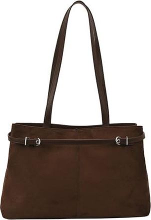 Generic Sac fourre-tout en faux daim, sac &agrave; main Hobo Vintage, sac &agrave; bandouli&egrave;re de capacit&eacute; pour femmes, travail, Shopping