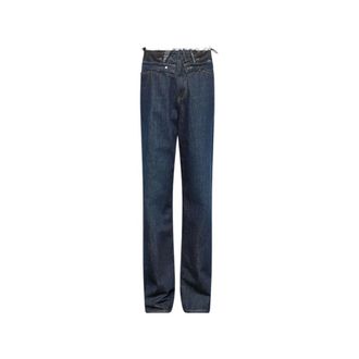 Maison Margiela Jeans Denim Taille Effiloch&eacute;e - Femme - Jeans - Bleu - Taille: W24