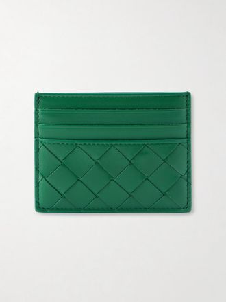 Bottega Veneta Porte-cartes En Cuir Intrecciato - Vert