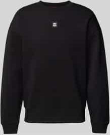 HUGO BOSS Sweatshirt mit gerippten Abschl&uuml;ssen Modell Dettil