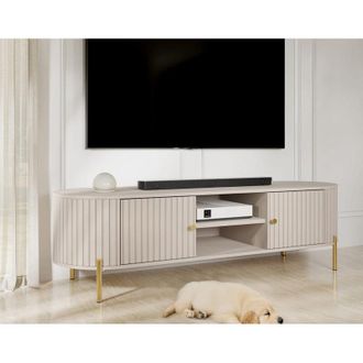 Best Mobilier Jaime - meuble tv 175 cm - 2 portes et 2 niches - beige