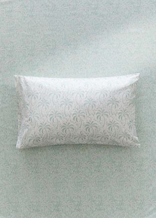 Mango Taie doreiller berceau percale de coton palmiers vert pastel - Home - 30x50cm - MANGO HOME