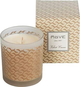 Möve Signature Duftkerze im Glas mit Möwen allover 227 g Brenndauer 50 Stunden, velvet creme, Beige