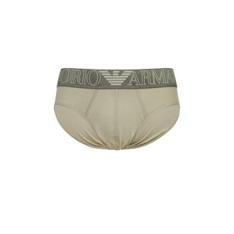 Emporio Armani Slip logotyp&eacute; en coton m&eacute;lang&eacute;