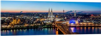 Posterlounge Köln-Skyline Acrylglasbild von euregiophoto 90 x 30 cm Wandbilder Wanddeko