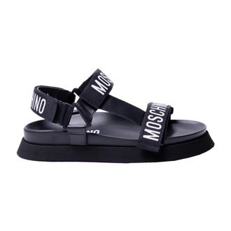 Moschino Schwarze Band Plateau Sandalen - - Shoes - Damen - Schwarzk - 36 EU