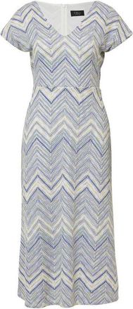 s.Oliver Midikleid Kleid Antailliertes Midikleid aus Strickjersey mit V-Ausschnitt