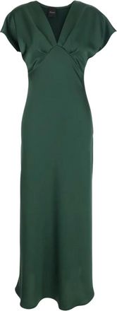 Pla&icirc;n Plain, Femme, Robes, Vert, Taille: 40 FR V Neck Long Dress