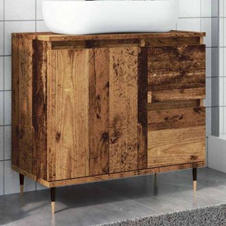 vidaXL Vidaxl - Armoire de salle de bain vieux bois 65x33x60 cm bois ing&eacute;nierie